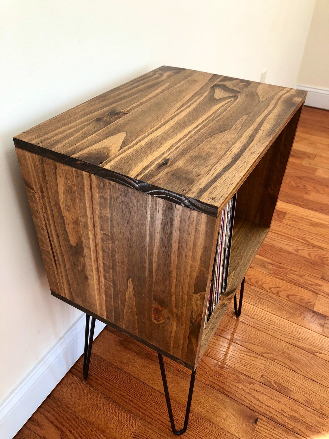 Minimalist Mid Century Modern Vinyl Record Stand/turntable - Etsy