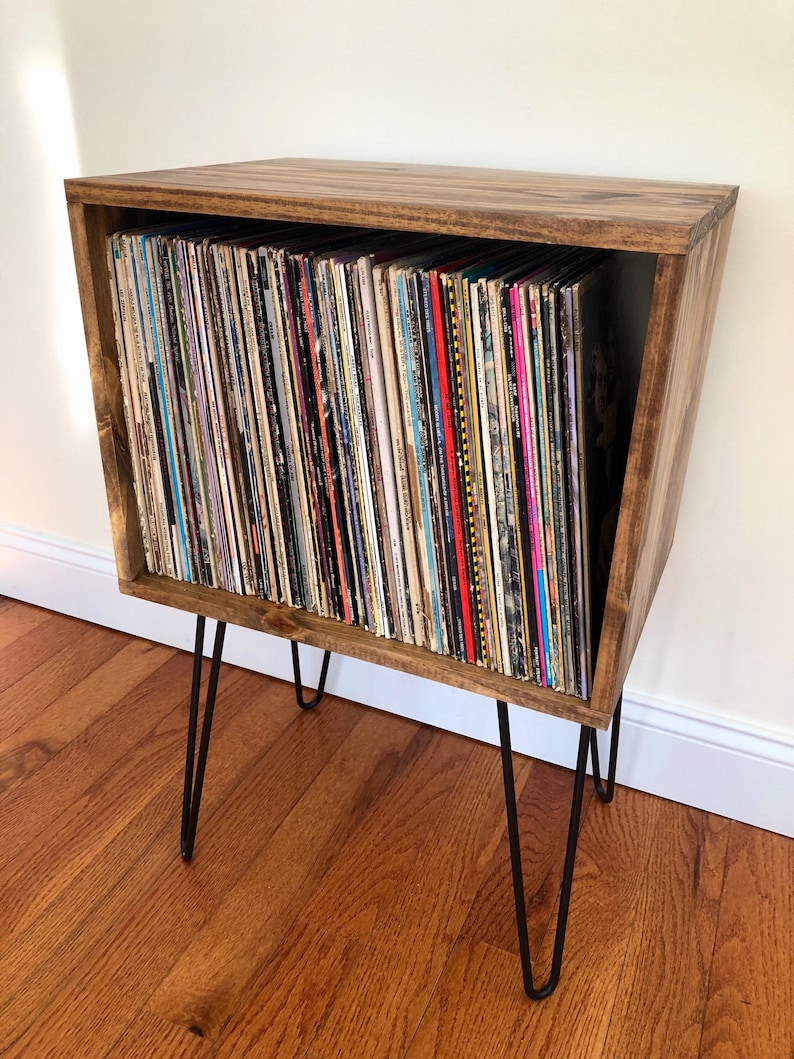 Minimalist Mid Century Modern Vinyl Record Stand/turntable - Etsy