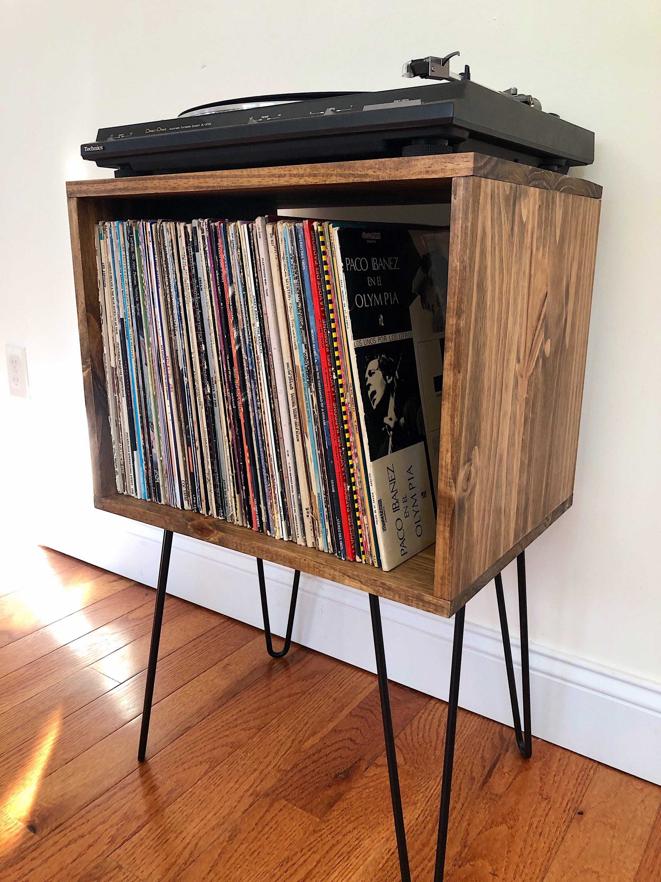 Minimalist Mid Century Modern Vinyl Record Stand/turntable - Etsy