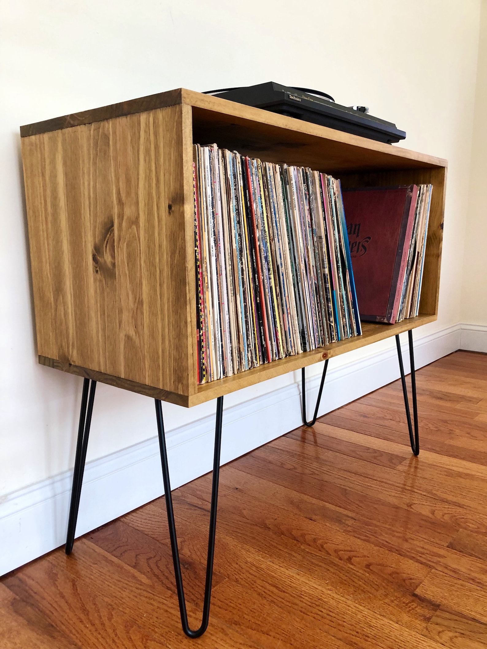 Mid Century Modern Vinyl Record Stand/turntable Stand/record Player ...