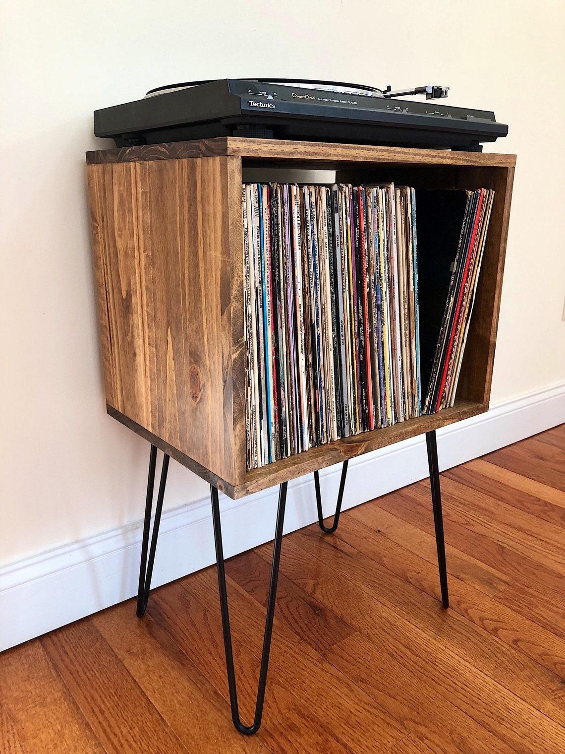 Minimalist Mid Century Modern Vinyl Record Stand/turntable - Etsy