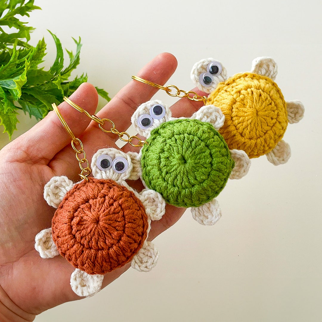 Crochet Turtle Keychain Pattern, Easy Crochet Keychain PDF Tutorial for ...