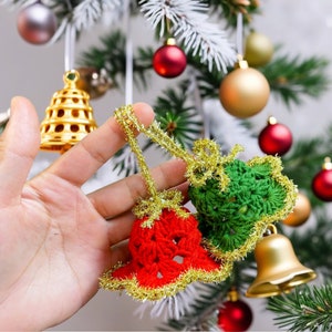 Too Flashy Xmass Crochet Bell Pattern - Mini Xmass Bells Ornament ...