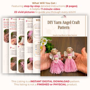 DIY Yarn Angel Craft Pattern Tutorial, Beginner-friendly Easy Yarn ...