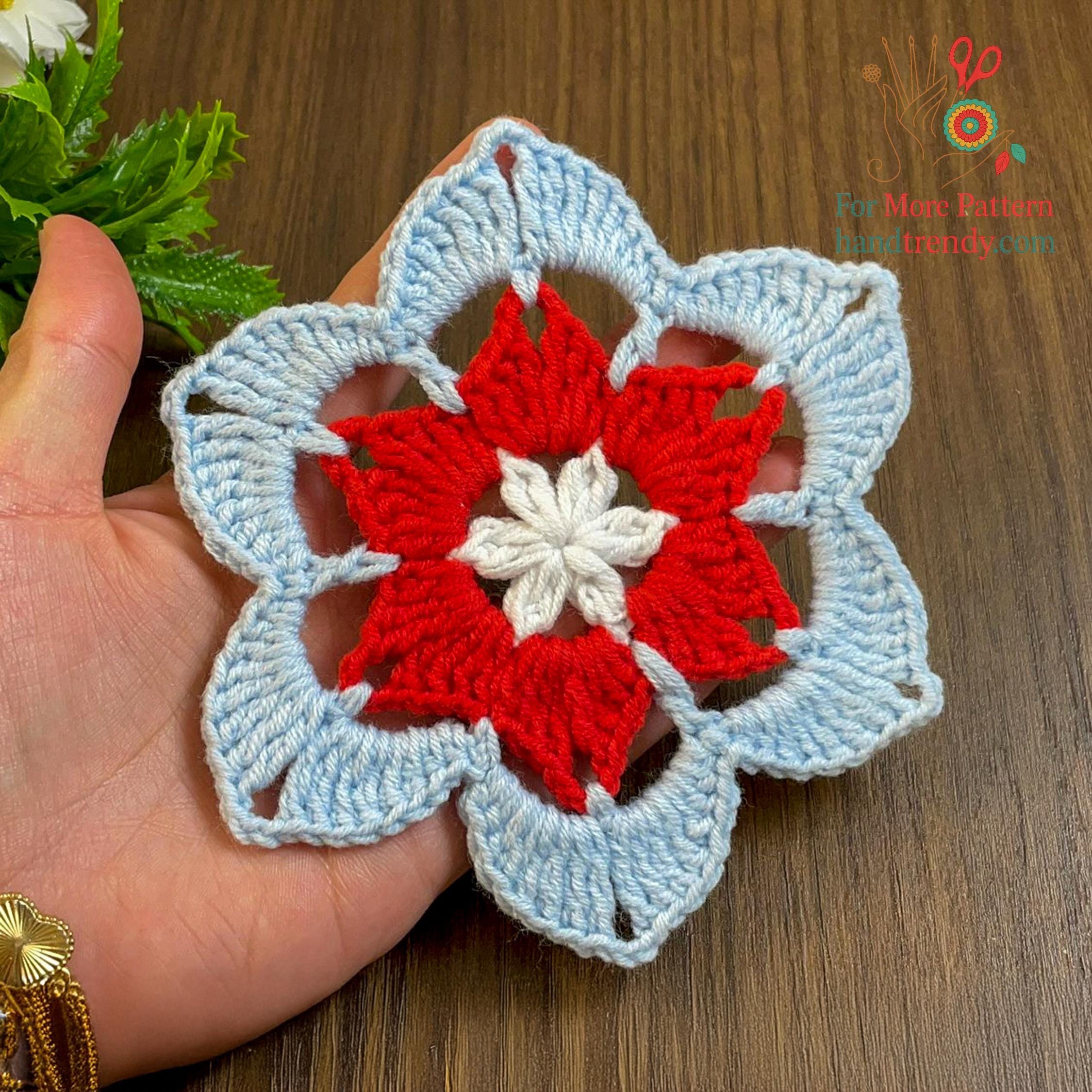 Crochet Star Motif Pattern PDF Instant Download for Geometric Applique ...