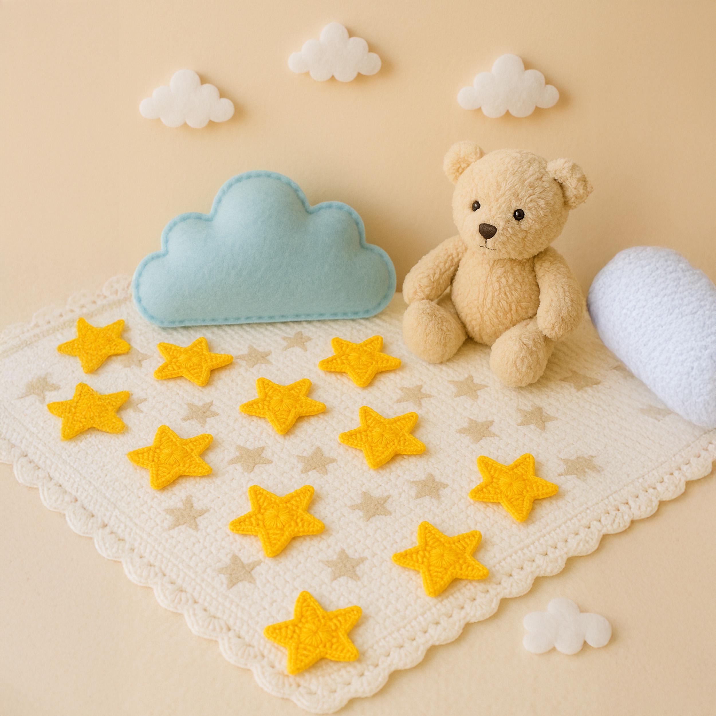 Crochet Star Applique Pattern PDF – Easy DIY Decorative Ornament for ...