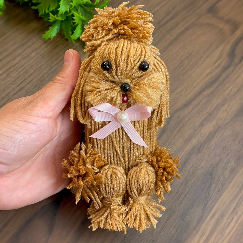 DIY Yarn Dog Pattern, Easy Yarn Craft Tutorial for Adorable Handmade ...