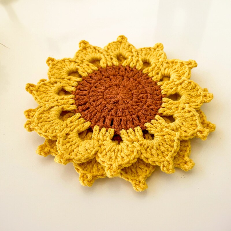 Sunflower Coasters - Etsy