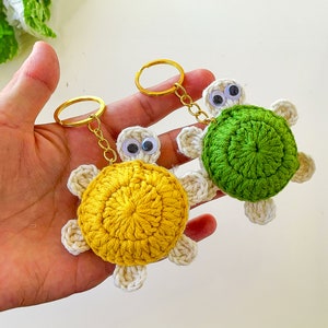 Crochet Turtle Keychain Pattern, Easy Crochet Keychain PDF Tutorial for ...