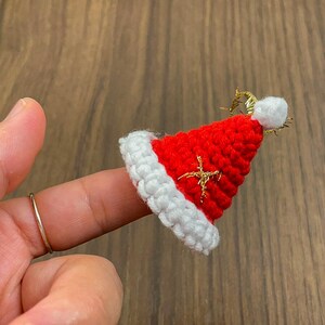 Crochet Santa Hat Pattern, Adorable Christmas Ornament Design for ...