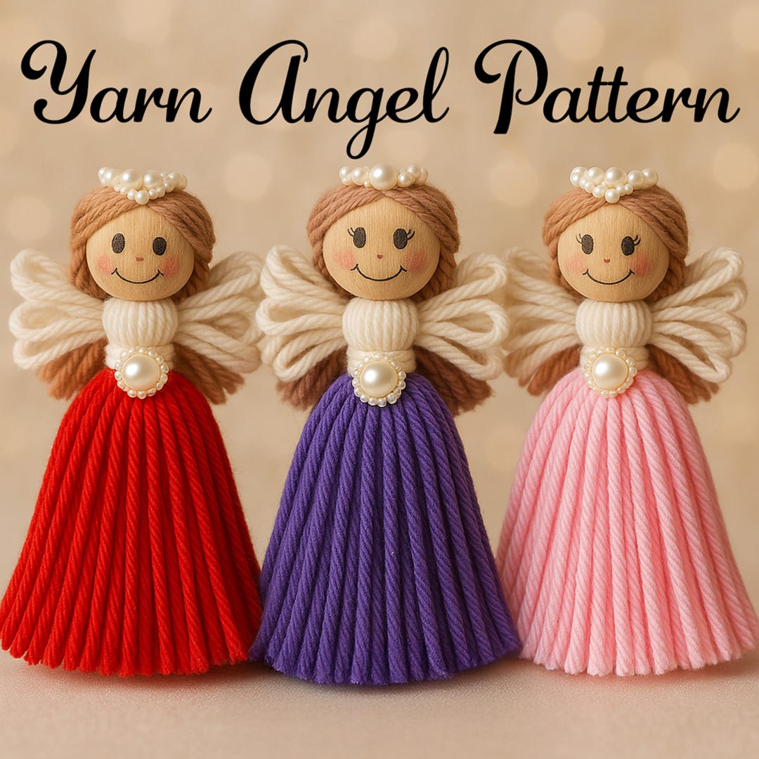DIY Yarn Angel Craft Pattern Tutorial, Beginner-friendly Easy Yarn ...