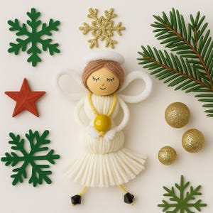 Yarn Angel Doll PDF Pattern, Christmas Ornament Craft (digital Download ...