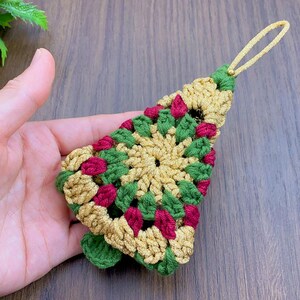 Granny Square Christmas Tree PDF – Holiday Ornament DIY Crochet Pattern ...