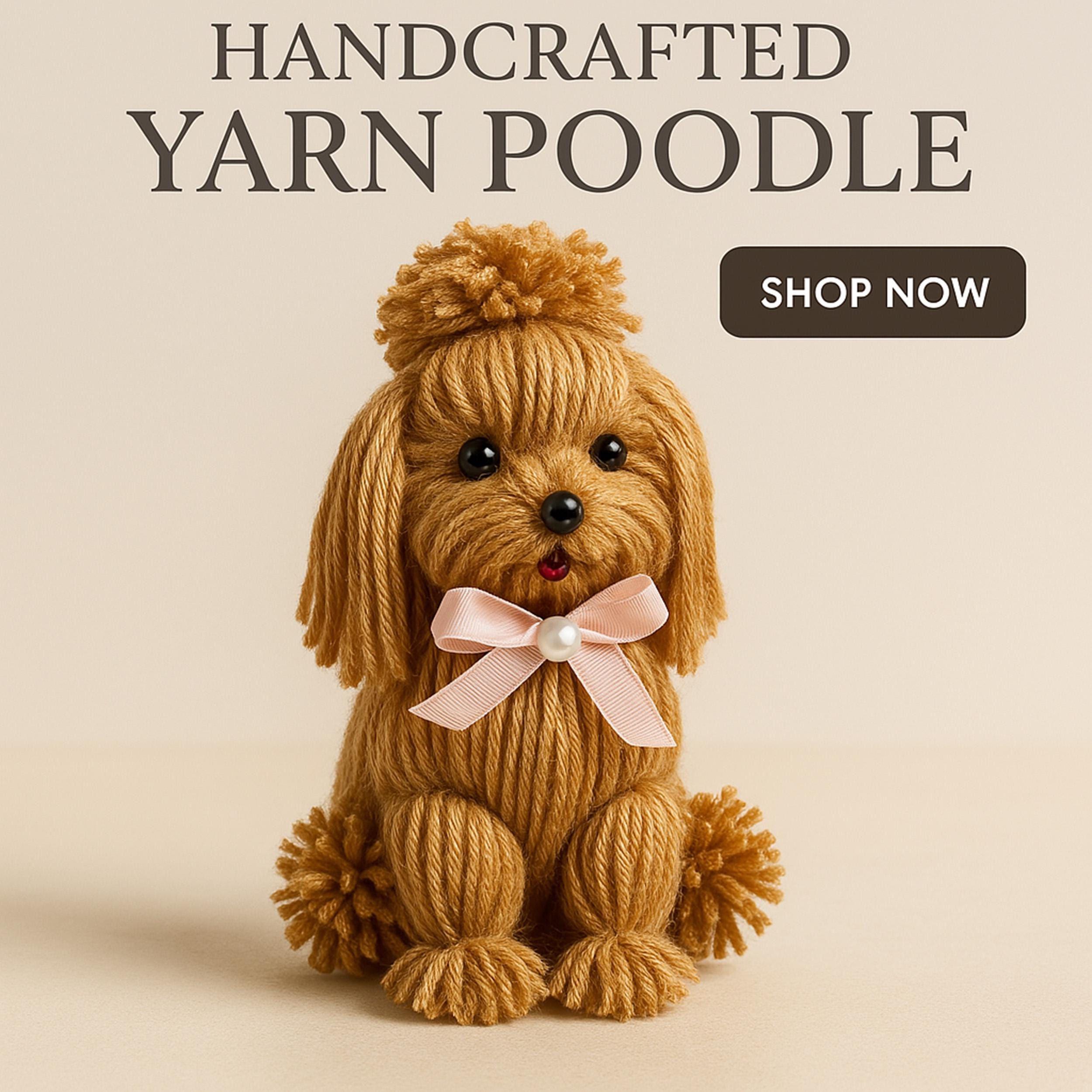 DIY Yarn Dog Pattern, Easy Yarn Craft Tutorial for Adorable Handmade ...