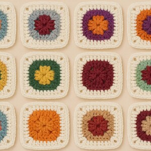 Two Color Solid Granny Square Crochet Pattern PDF for Beginners, Easy ...