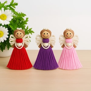 DIY Yarn Angel Craft Pattern Tutorial, Beginner-friendly Easy Yarn ...