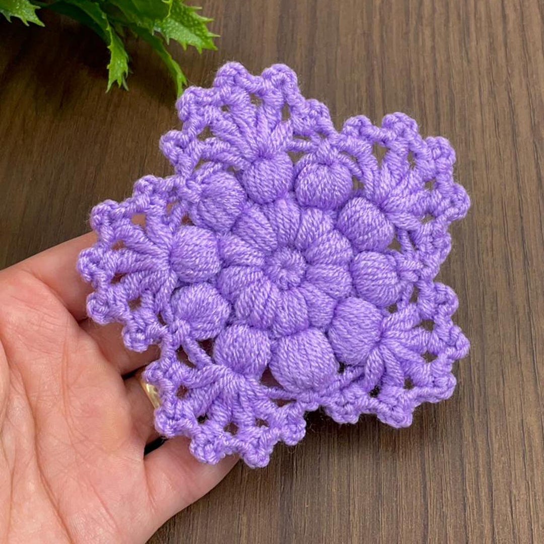 Crochet Rosette Flower Pattern PDF – Vintage Floral DIY Lace Motif ...