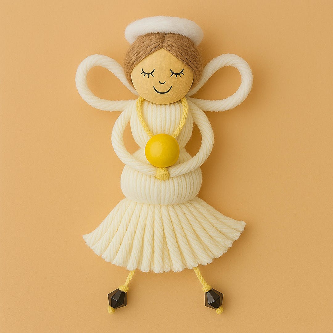 Handmade Yarn Angel Doll PDF Pattern, DIY Faith-inspired Decoration ...