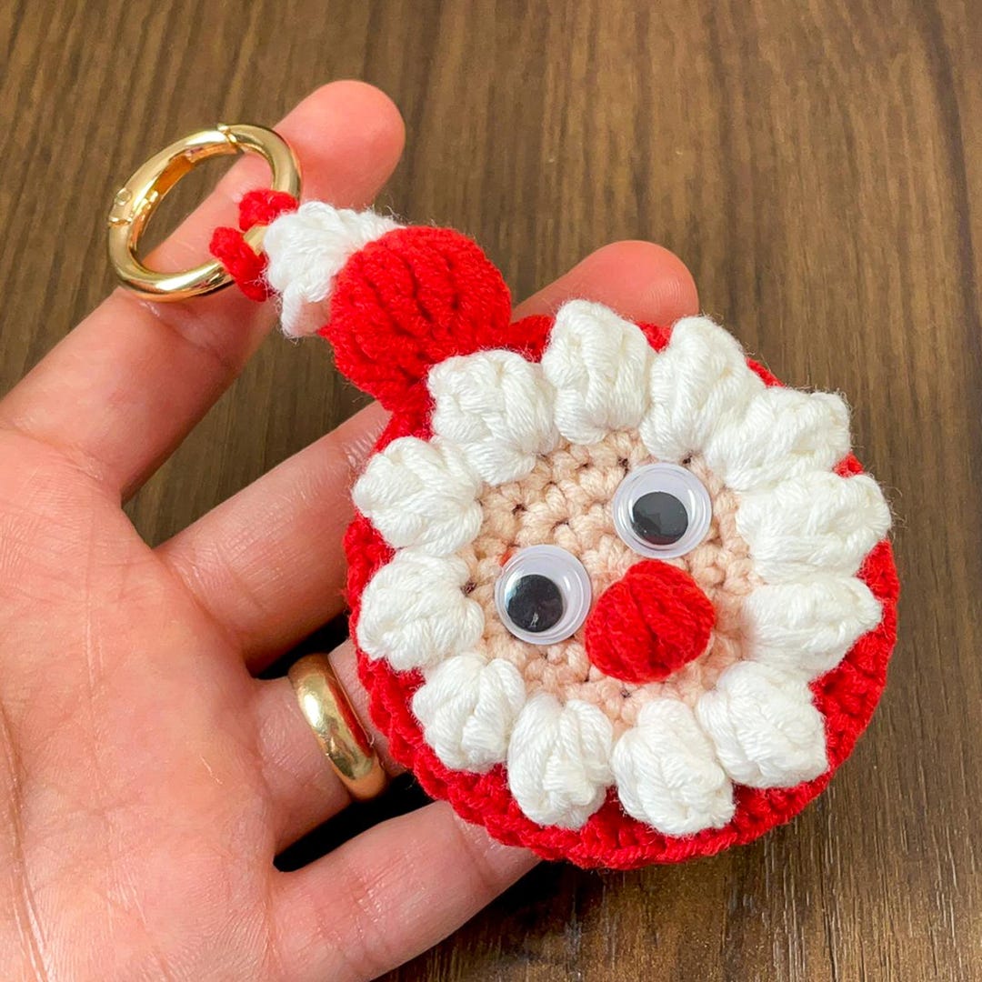 Crochet Santa Claus Keychain and Ornament PDF Pattern, DIY Christmas ...