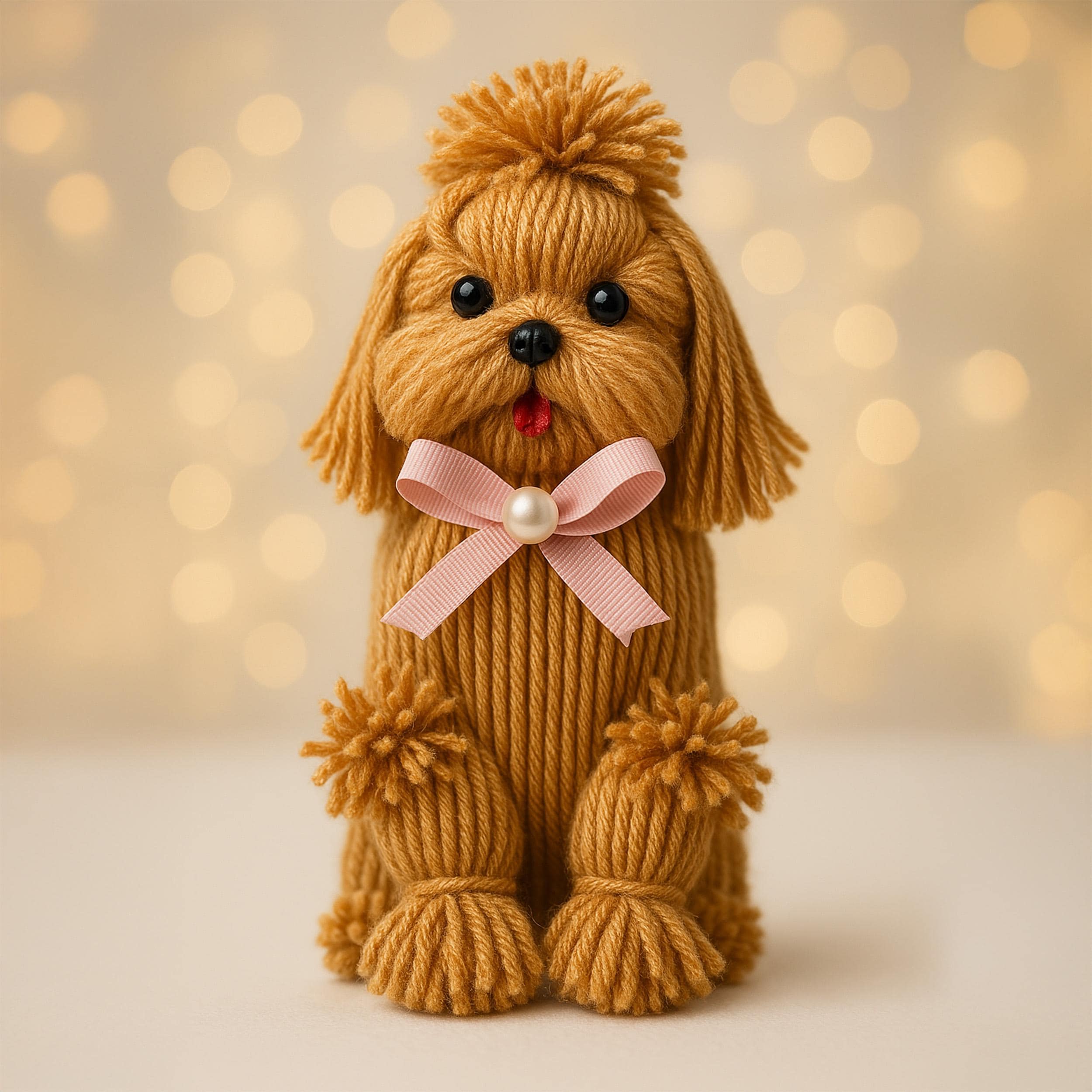 DIY Yarn Dog Pattern, Easy Yarn Craft Tutorial for Adorable Handmade ...