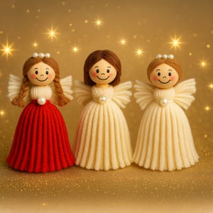 DIY Yarn Angel Craft Pattern Tutorial, Beginner-friendly Easy Yarn ...