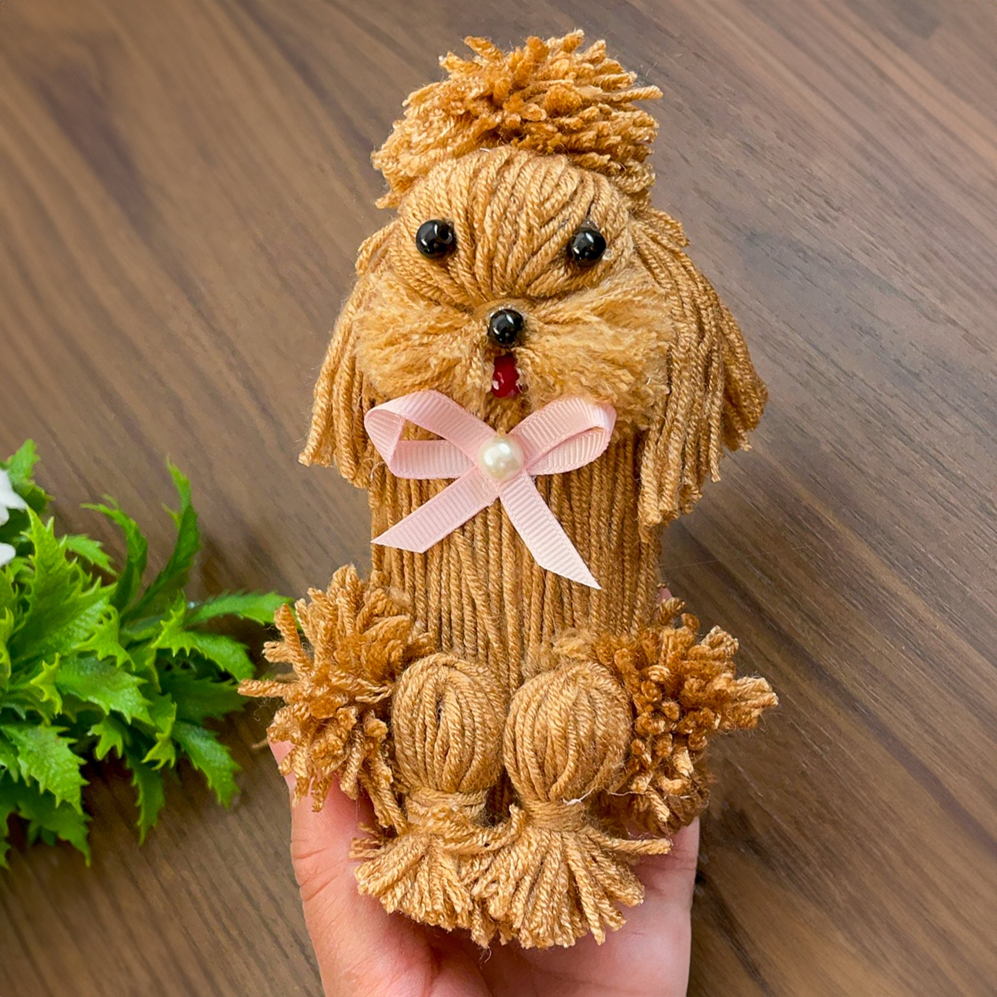 DIY Yarn Dog Pattern, Easy Yarn Craft Tutorial for Adorable Handmade ...