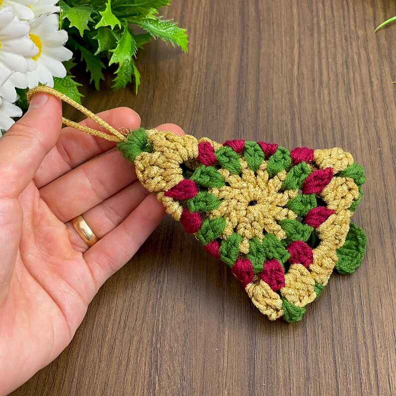 Granny Square Christmas Tree PDF – Holiday Ornament DIY Crochet Pattern ...