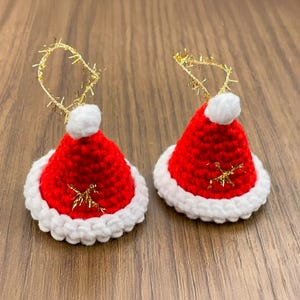 Crochet Santa Hat Pattern, Adorable Christmas Ornament Design for ...