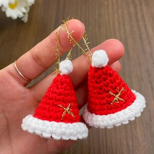 Crochet Santa Hat Pattern, Adorable Christmas Ornament Design for ...