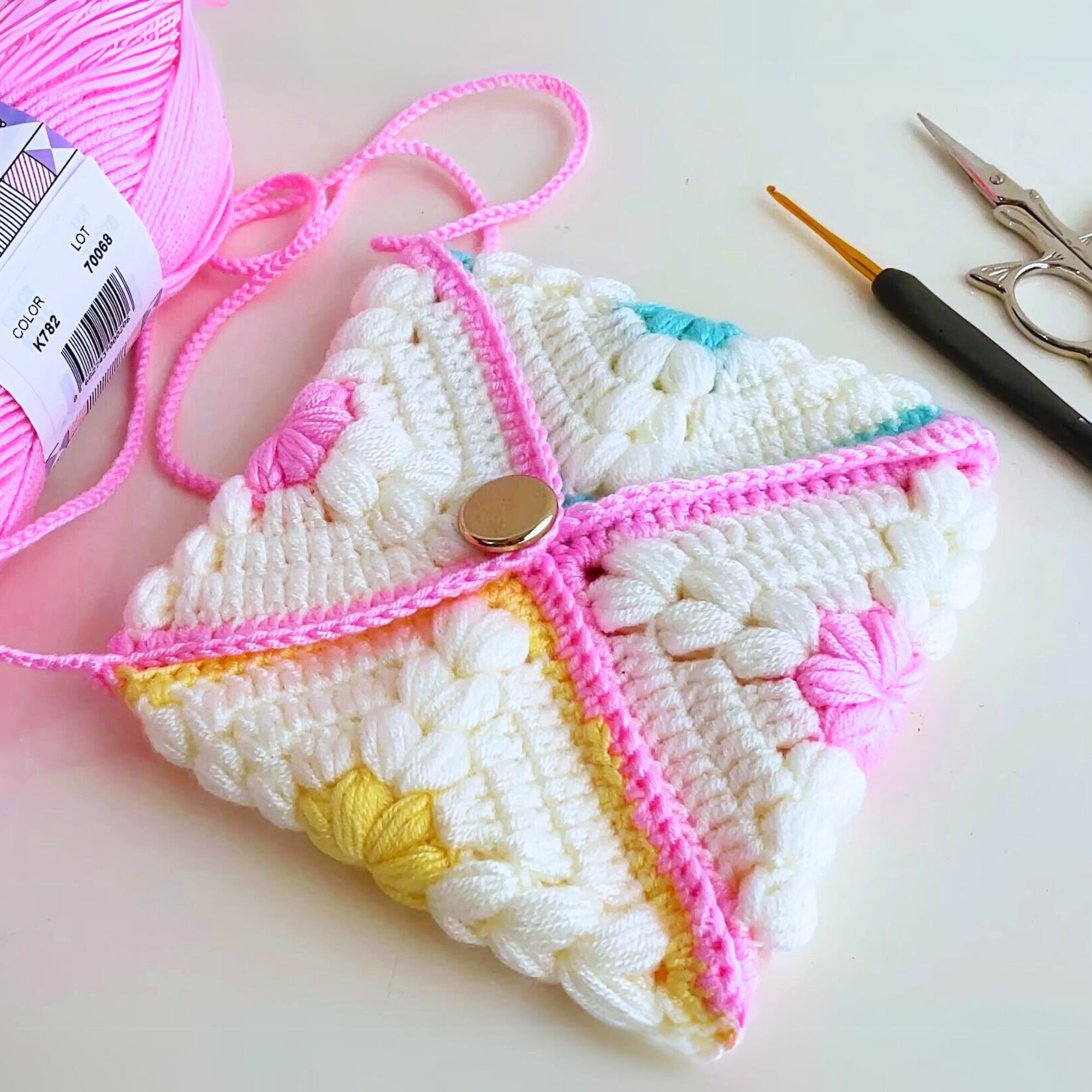 Crochet Shoulder Bag Kawaii Crochet Tote Bag Crochet Mini Bag Pattern - Etsy