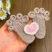 Crochet Baby Feet Applique Pattern PDF, Newborn Footprint Motif ...