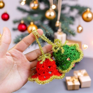 Too Flashy Xmass Crochet Bell Pattern - Mini Xmass Bells Ornament ...