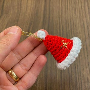 Crochet Santa Hat Pattern, Adorable Christmas Ornament Design for ...