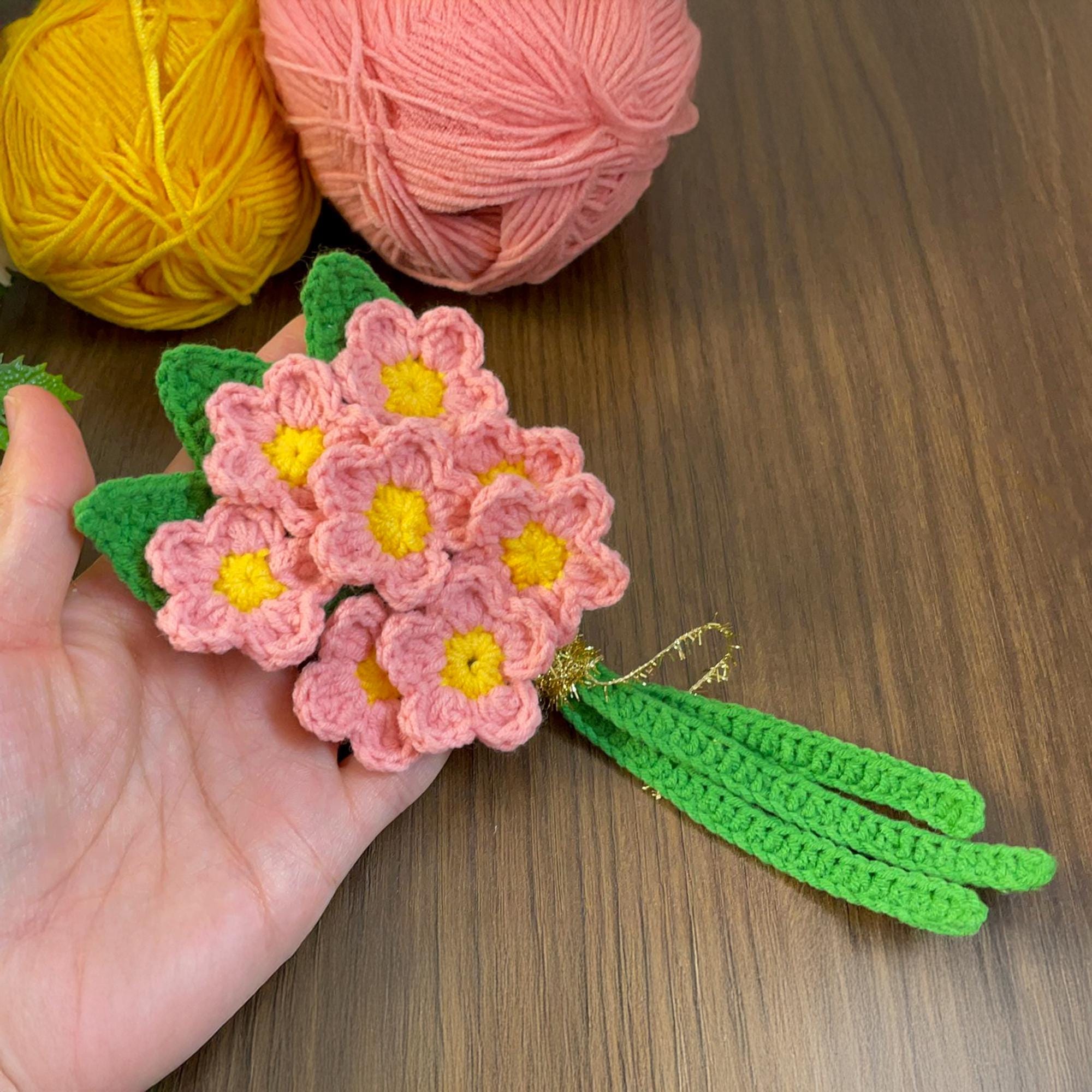 3D Crochet Flower Bouquet Pattern PDF, Realistic Floral Home Decor ...