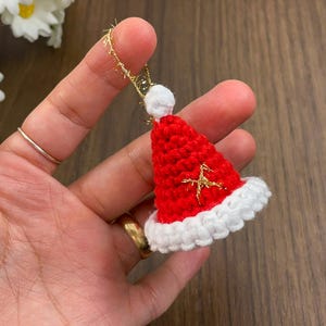 Crochet Santa Hat Pattern, Adorable Christmas Ornament Design for ...