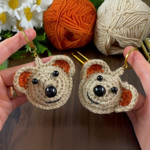 Mini Amigurumi Teddy Bear Keychain Pattern | Small Crochet Teddy Bear ...