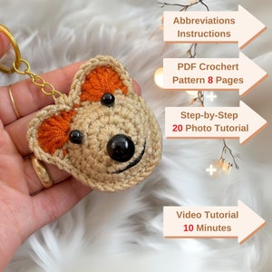 Mini Amigurumi Teddy Bear Keychain Pattern | Small Crochet Teddy Bear ...