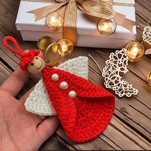 Crochet Angel Tree Topper Pattern | Guardian Angel Christmas Ornament ...