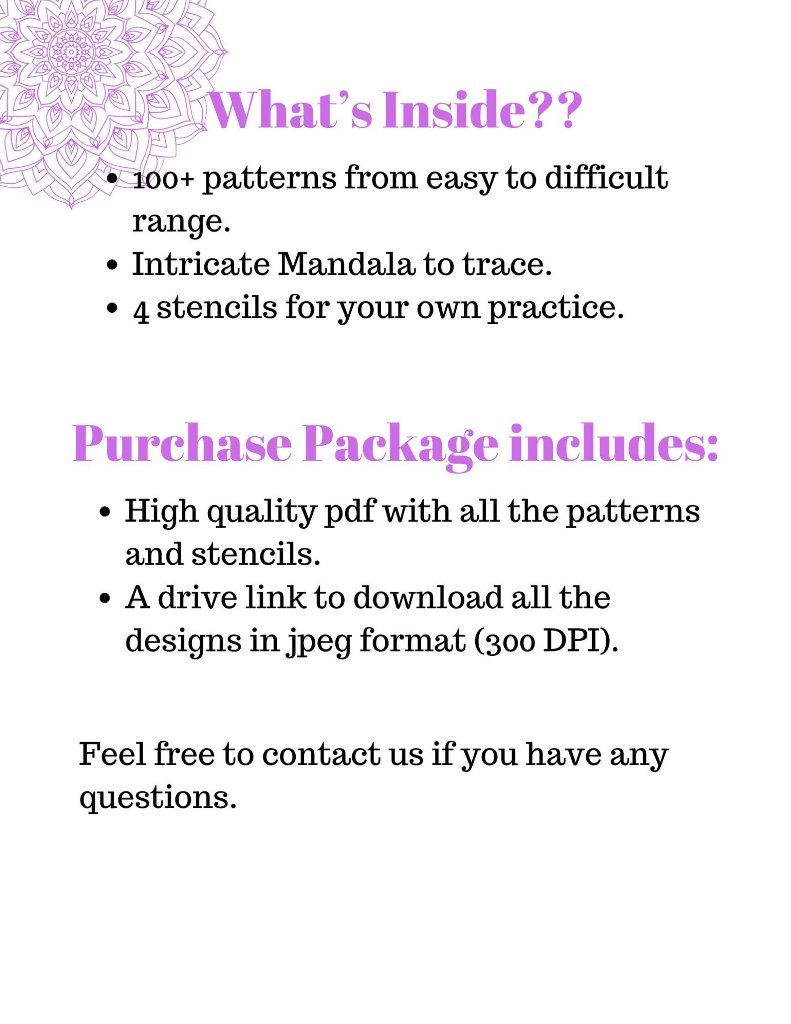 Intermediate Tracing Mandala Art 100+ Designs Sheet From Easy to ...