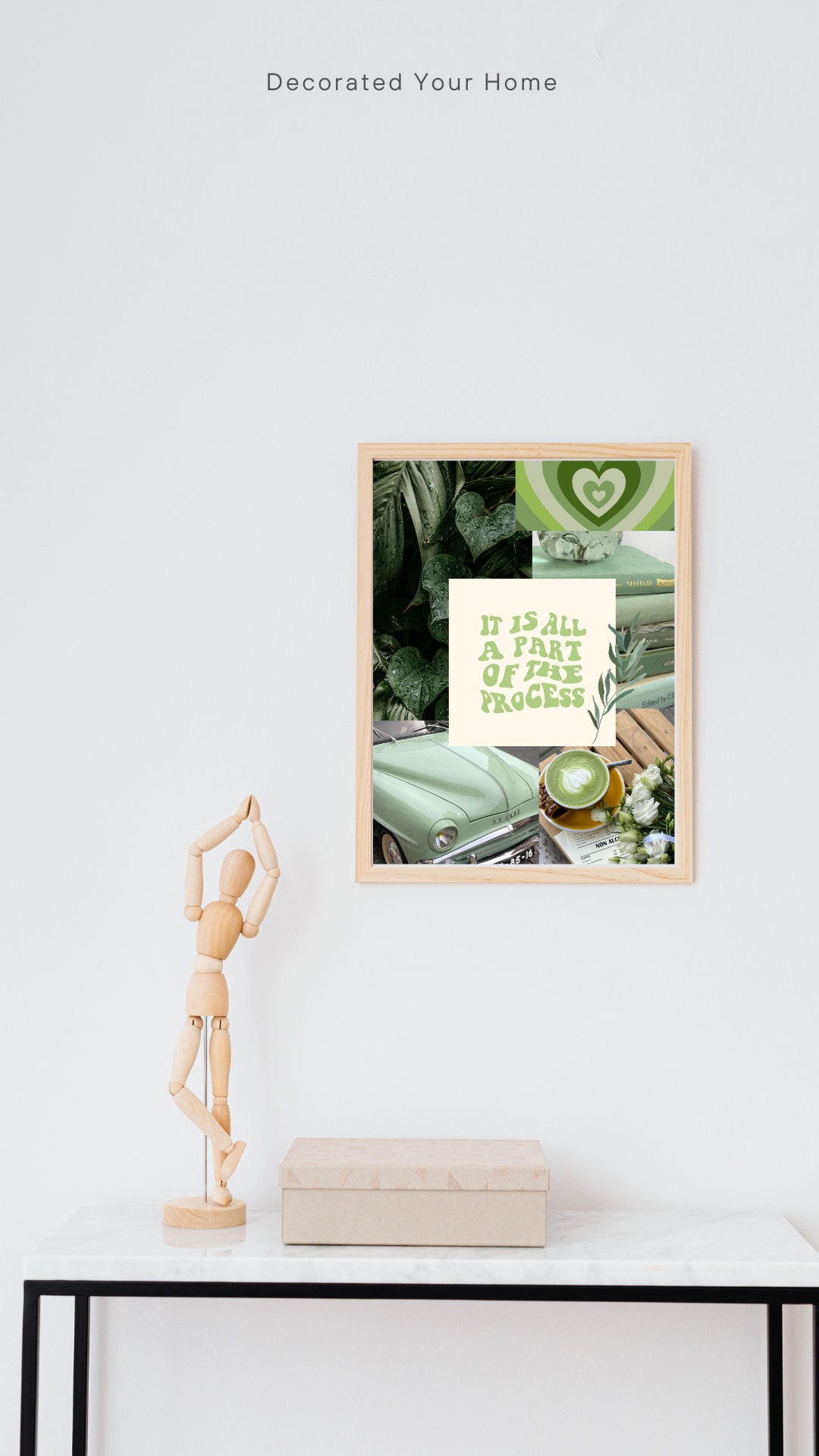 Sage Green Wall Art Printable Vision Board Mood Board Relaxing ...