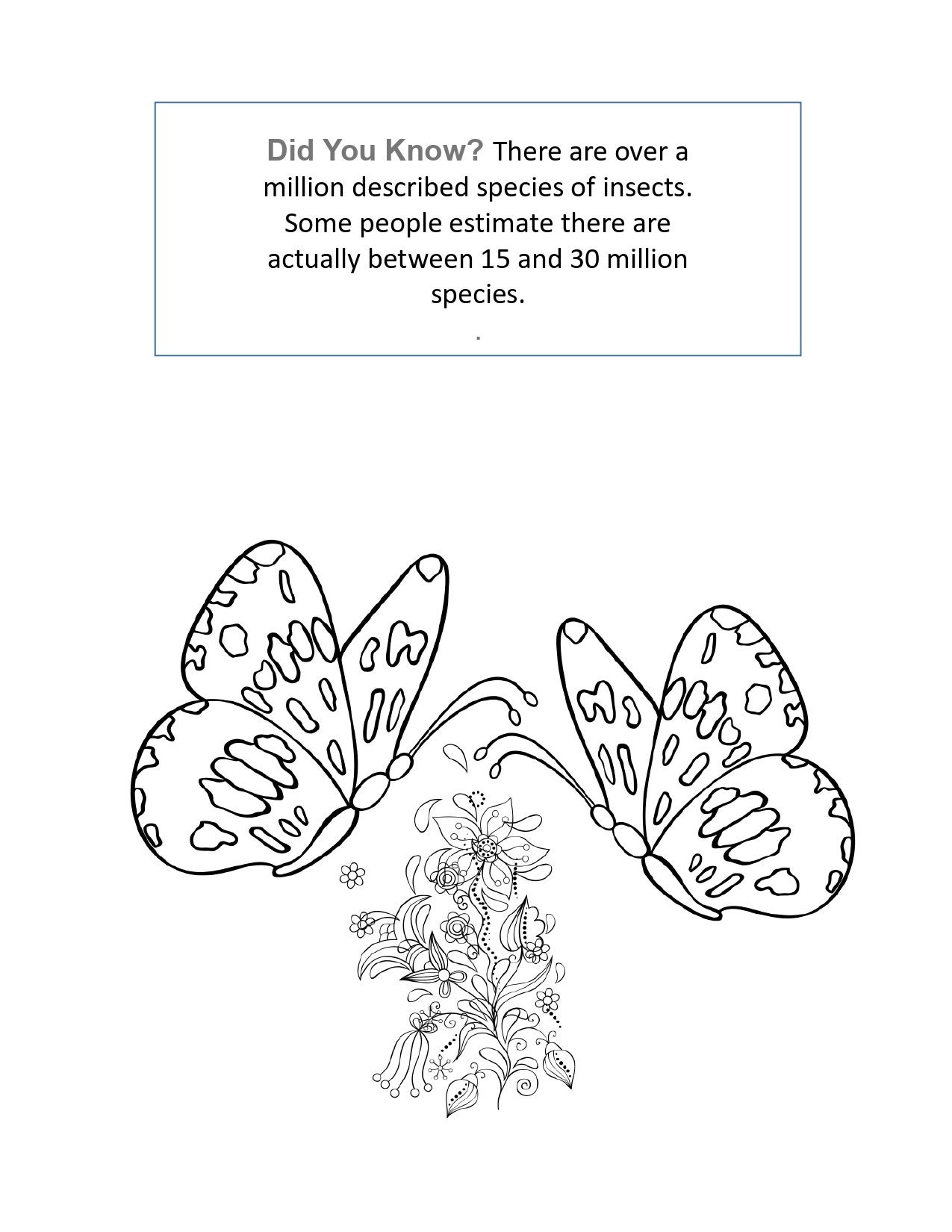 Butterflis for Kids and Adults: 50 Facts About Butterflies Coloring Fun ...