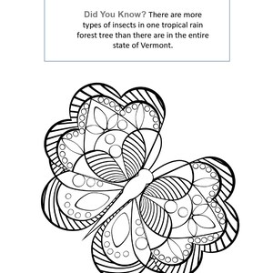 Butterflis for Kids and Adults: 50 Facts About Butterflies Coloring Fun ...