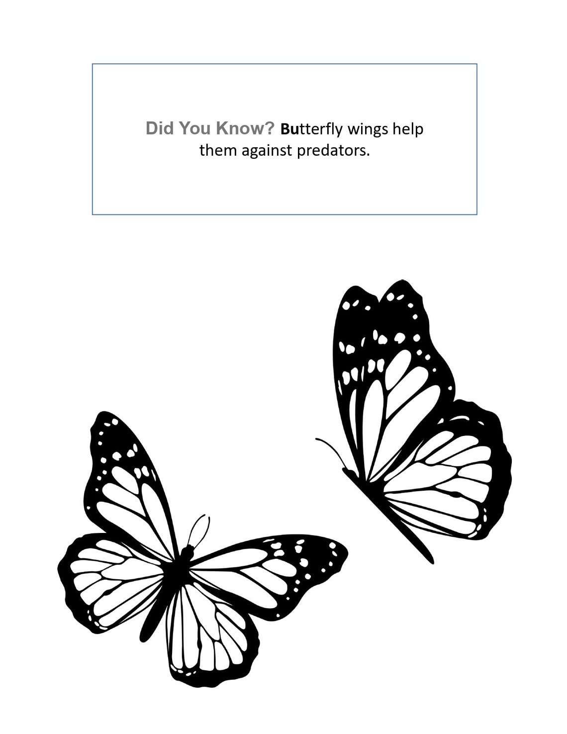 Butterflis for Kids and Adults: 50 Facts About Butterflies Coloring Fun ...