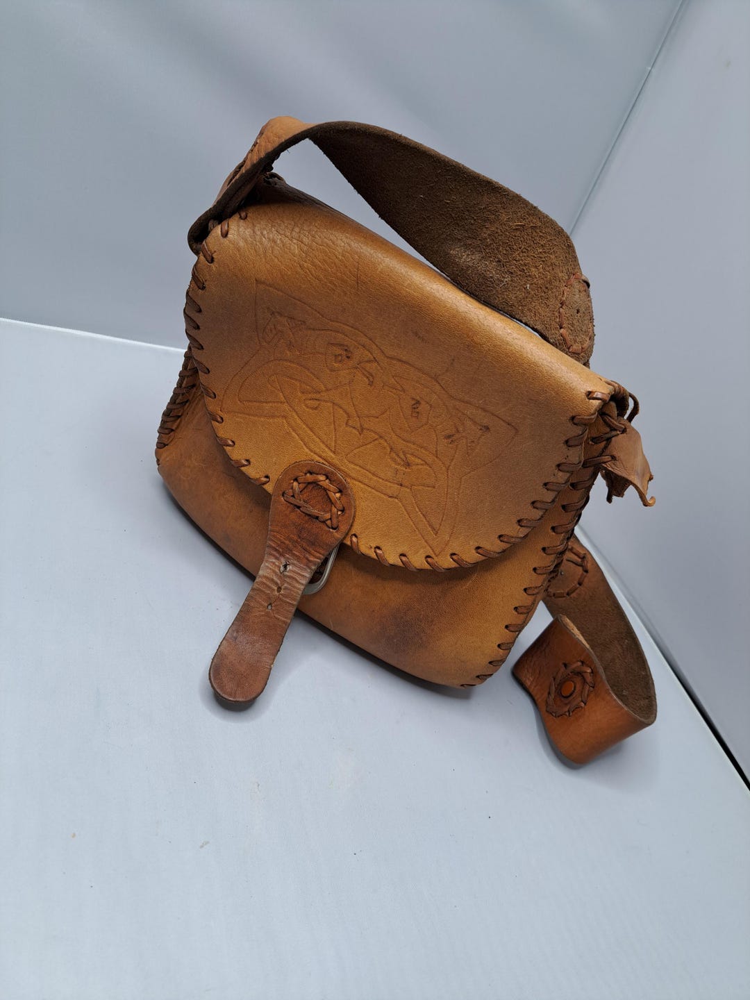 Vintage Real Irish Handmade Leather Purse - Etsy