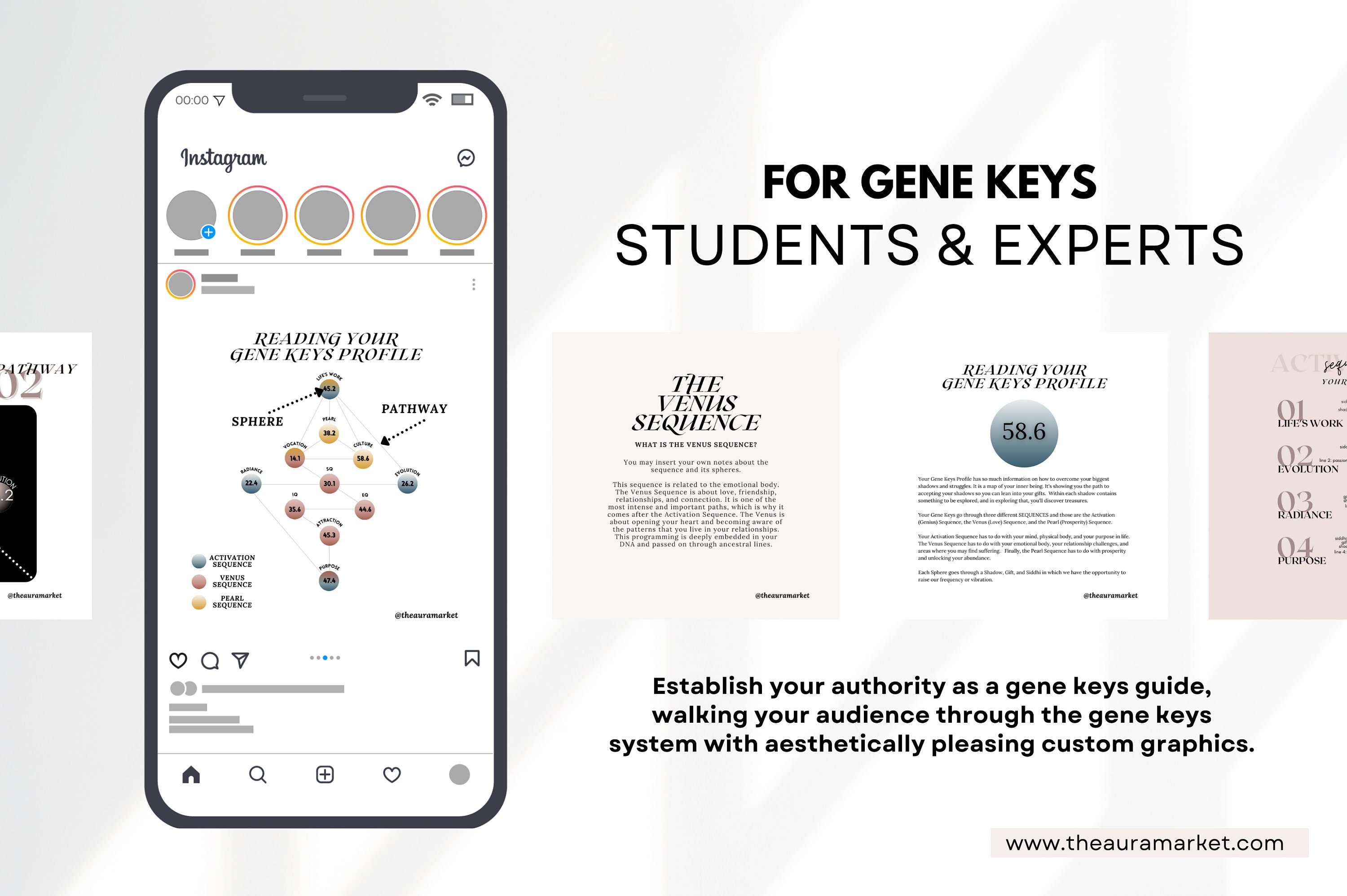 Mini Bundle: Gene Keys IG POSTS Canva Template, Gene Keys Templates ...