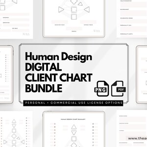 Digital Client Chart Bundle for Human Design, Canva Templates Human ...