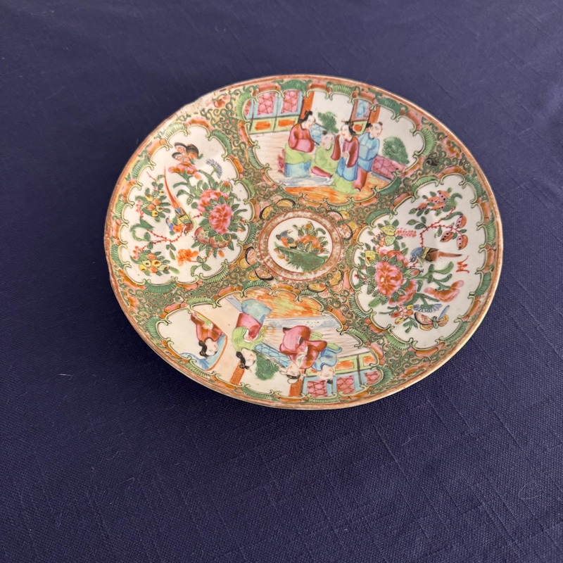 Rose Medallion Plates 8 - Etsy