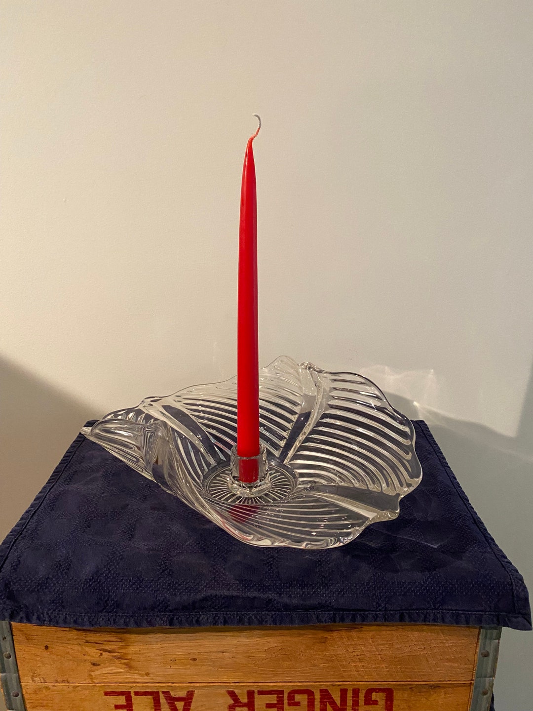 Glass Centerpiece Candle Reflector Clear Large - Etsy