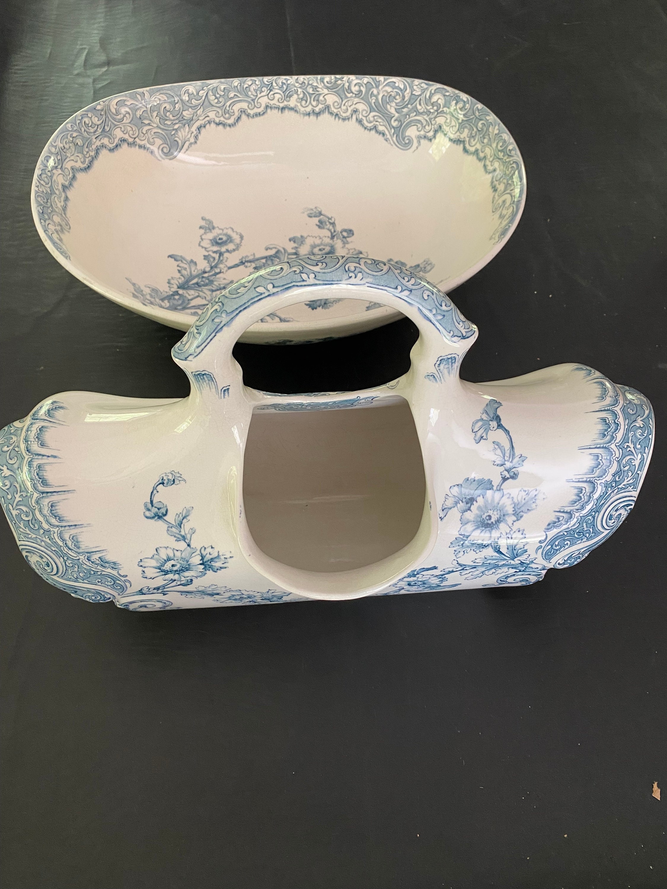 Doulton Burslem 2 Piece English Pottery Royles Patent Toilet Aquarius ...