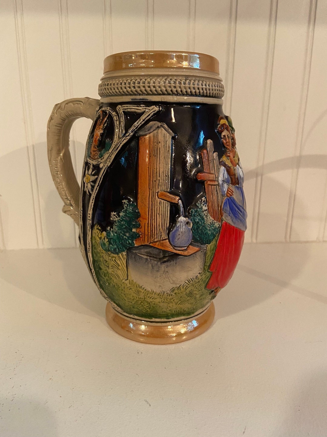 Vintage Thewalt German Detailed Design Beer Mug Ceramic Stein 7.75" - Etsy